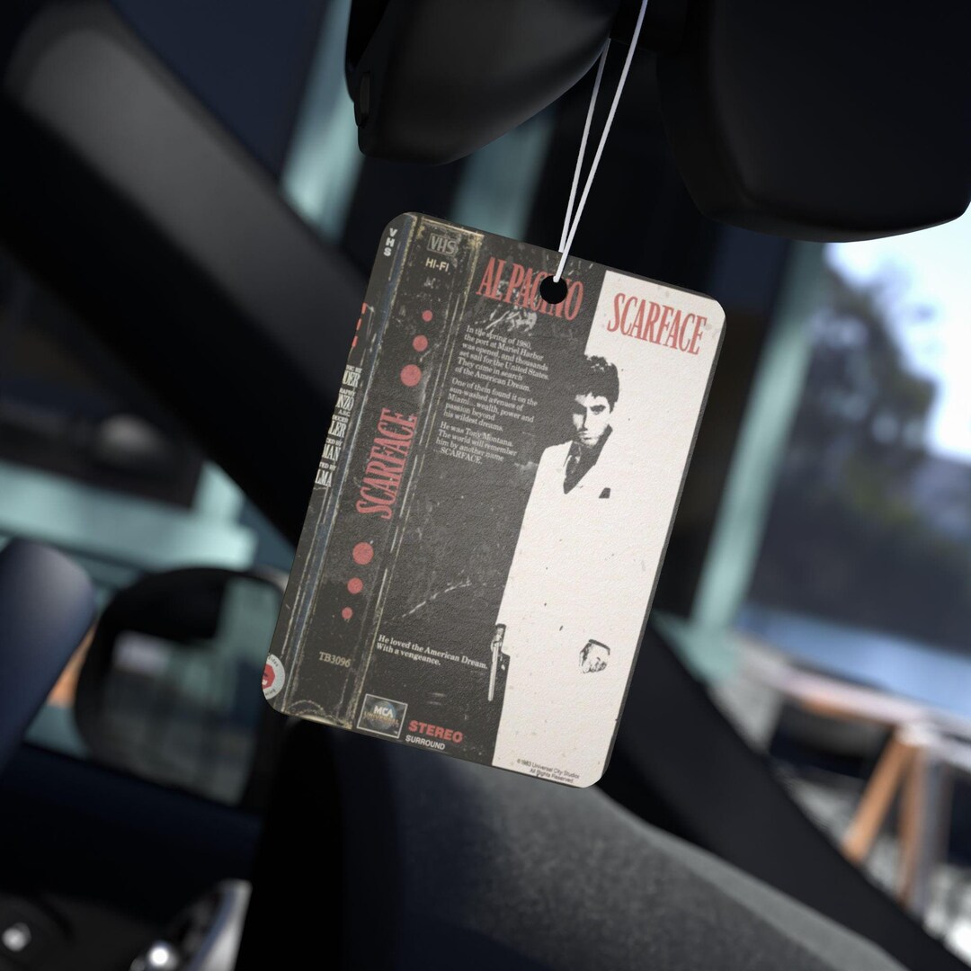 Distressed Gen X 80s Retro Scarface Vhs Cover Air Freshener Long ...