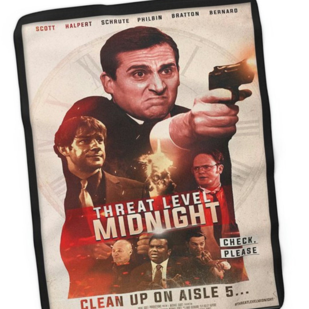 Retro Threat Level Midnight Michael Scarn Movie Poster VHS Cover Sherpa ...