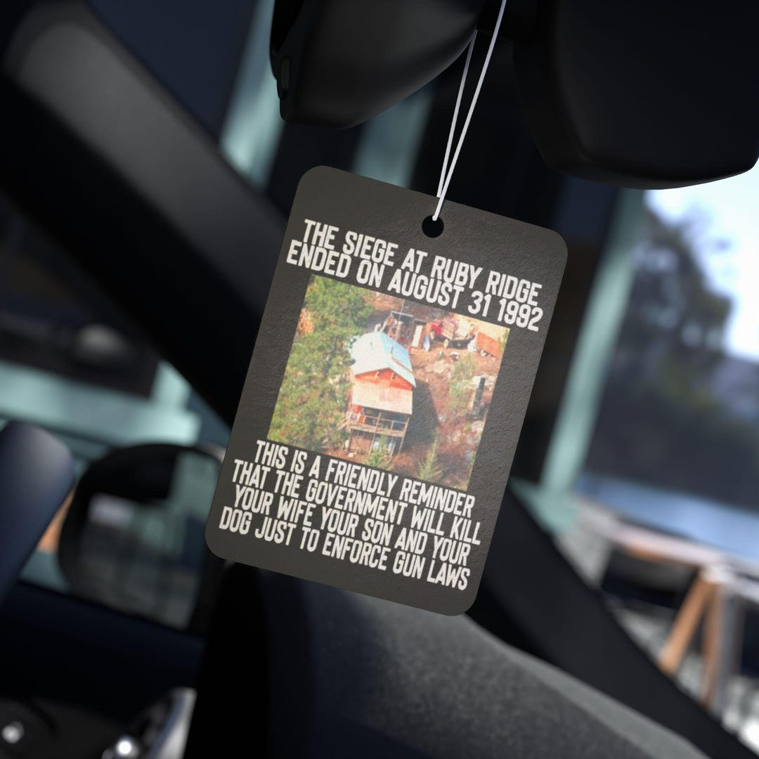 Ruby Ridge FBI 2A Waco Personalized Custom Distressed Gen X 80s Freshie ...