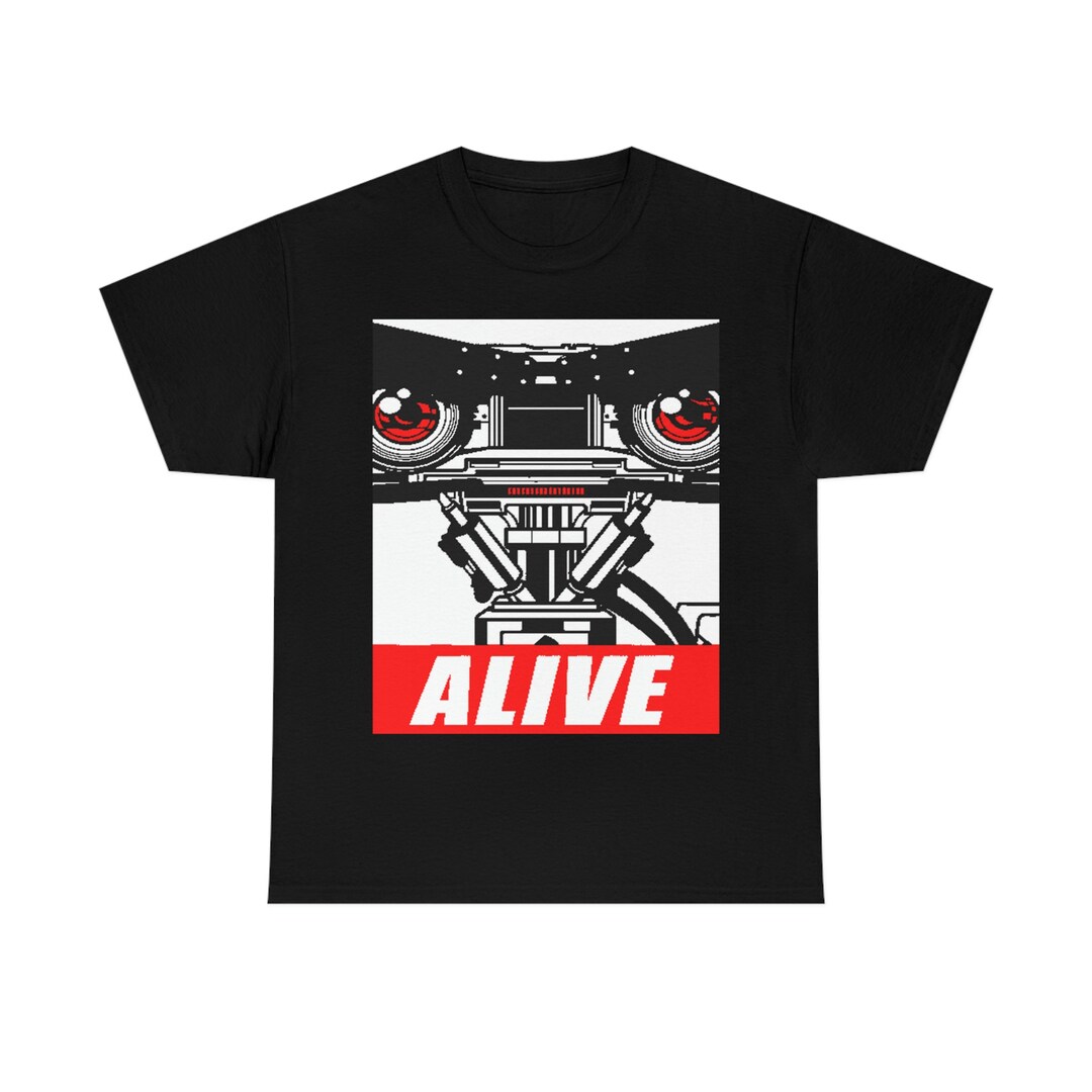 80s Retro Number 5 Alive Short Circuit Johnny 5 Robot Unisex Heavy ...