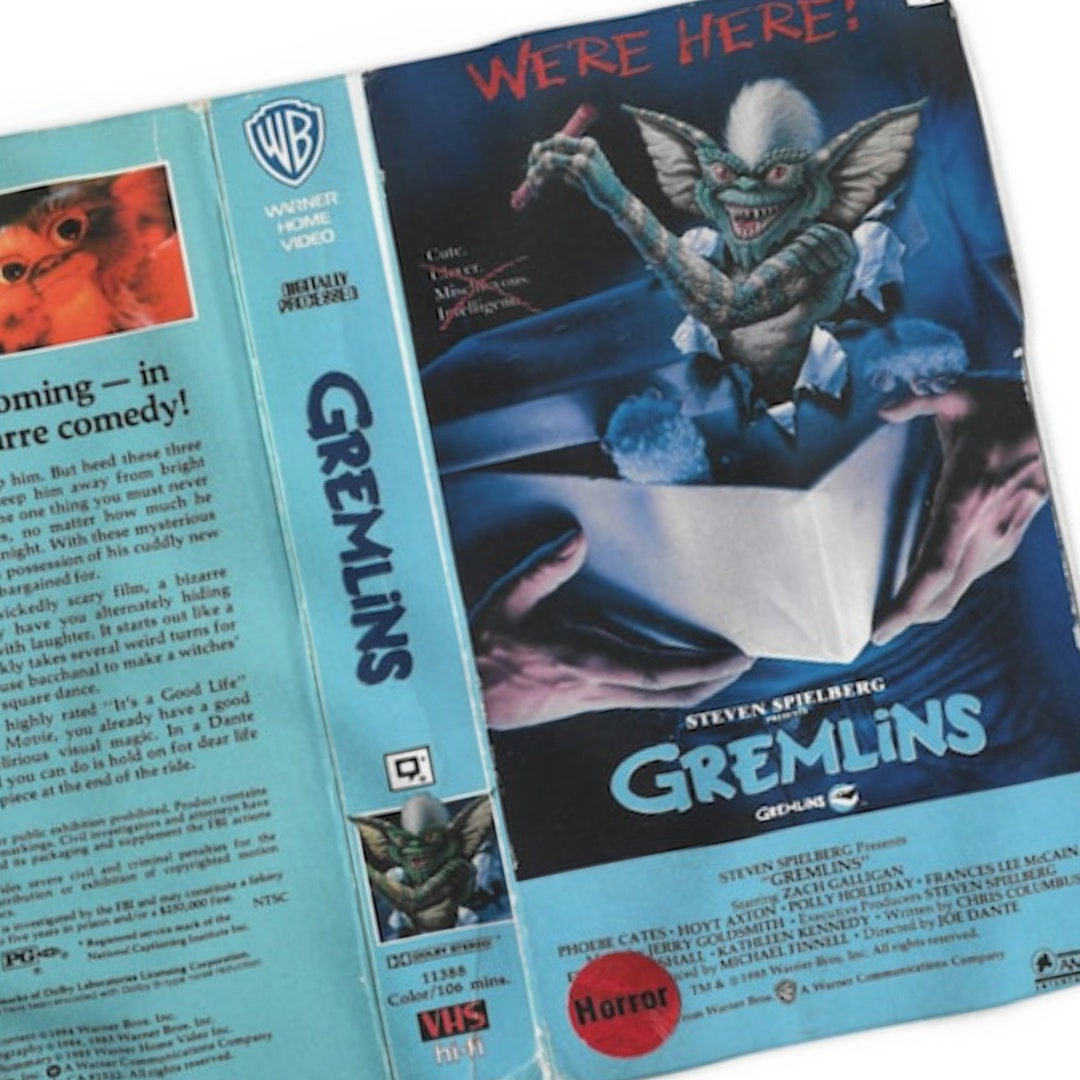 80s, Retro, Gremlins VHS Movie Cover Blanket, NOSTALGIA, Vintage Style ...