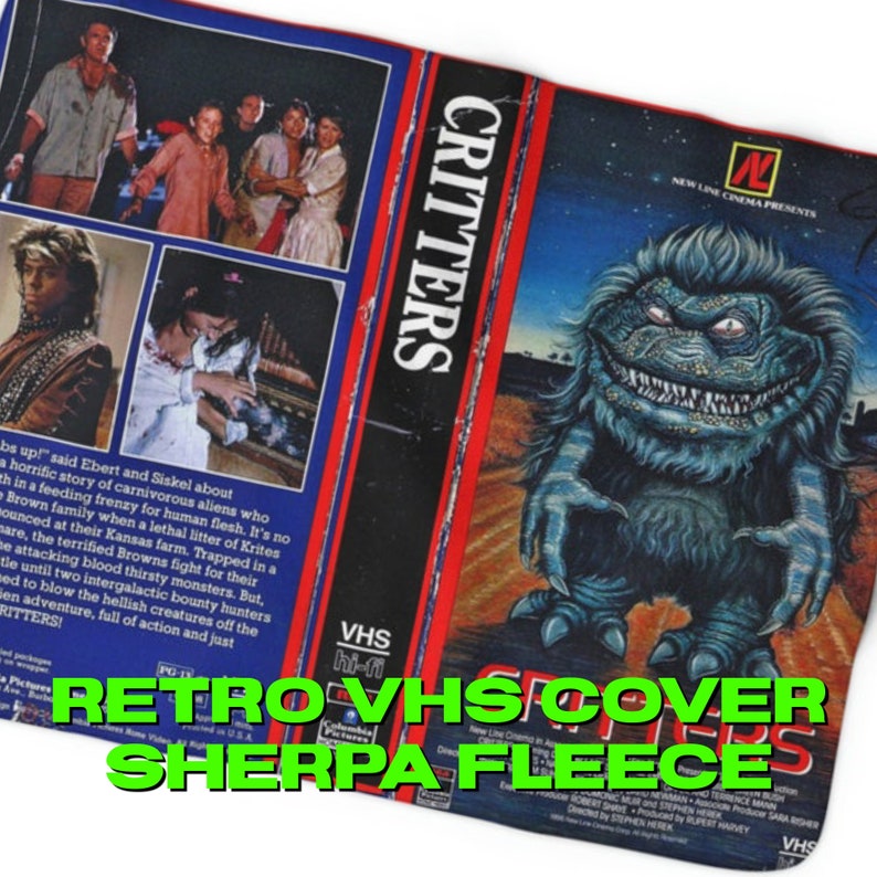 Jaren '80 RETRO CRITTERS vhs VHS Sherpa Fleece Deken - Etsy Nederland
