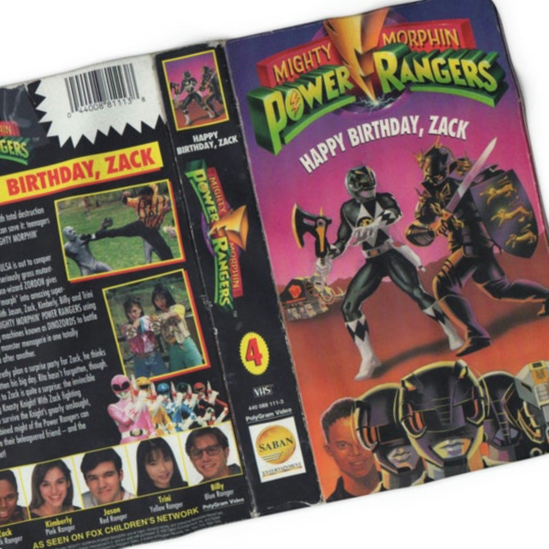 90s Retro Nostalgia Power Rangers VHS Cover Print Sherpa Fleece Blanket ...