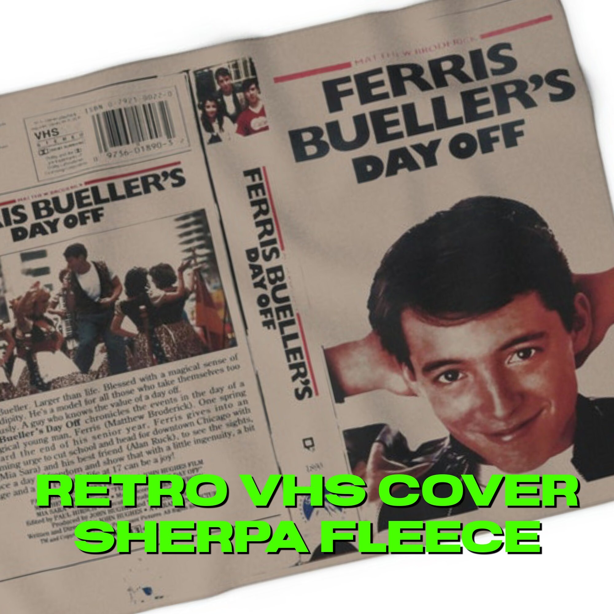 80s RETRO Ferris Buellers Day off Vhs VHS Sherpa Fleece Blanket - Etsy