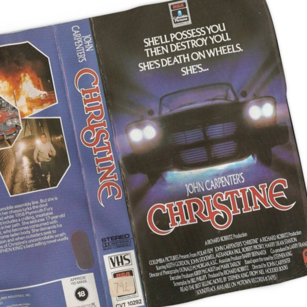 Personalized CUSTOM Distressed 80s Retro Horror Chrsitine VHS Movie ...