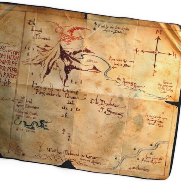 Middle Earth Map Blanket - Etsy