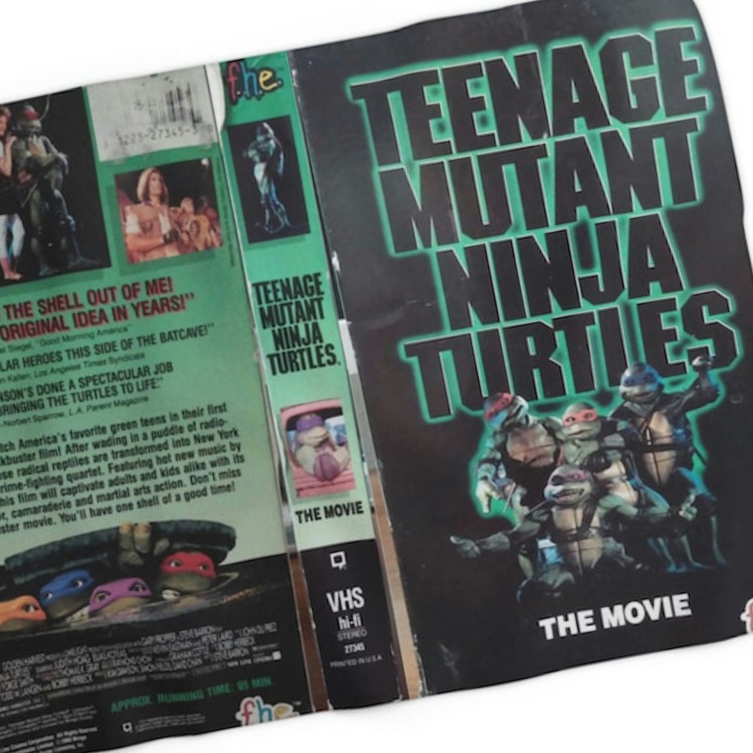 90s Retro TMNT Teenage Mutant Ninja Turtles VHS, NOSTALGIA, Faded ...