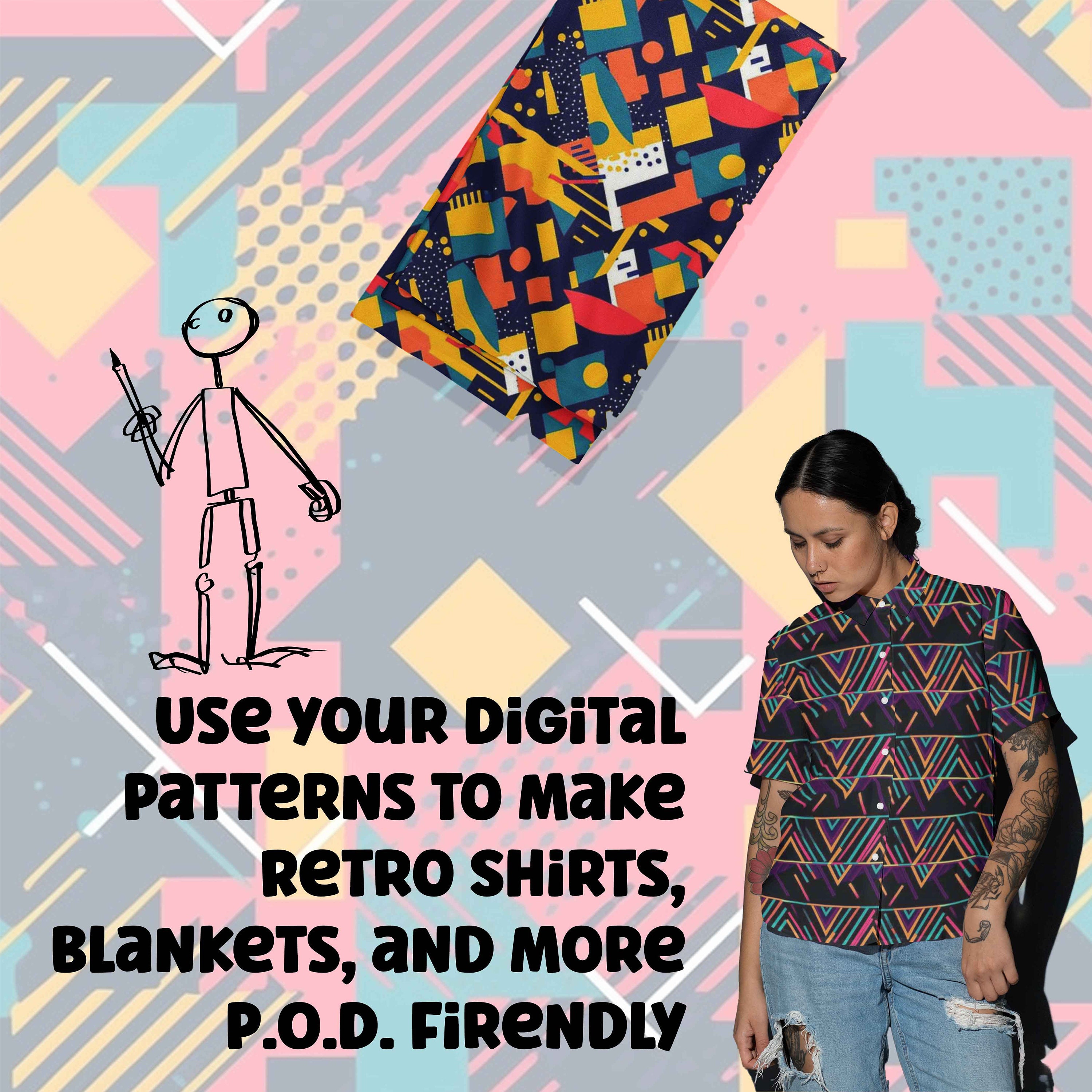 Retro Seamless Digital Papers 80s and 90s Themed - Etsy