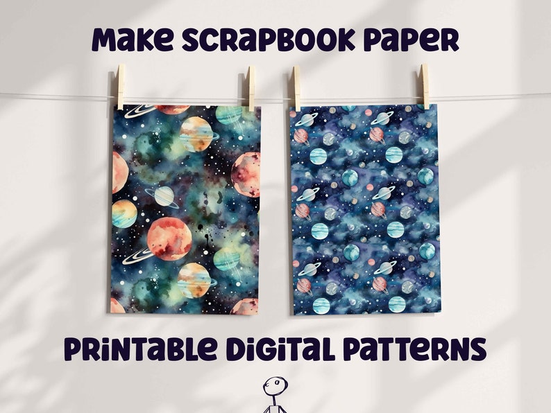 Watercolor Outer Space Seamless Digital Papers 14 Cosmic - Etsy