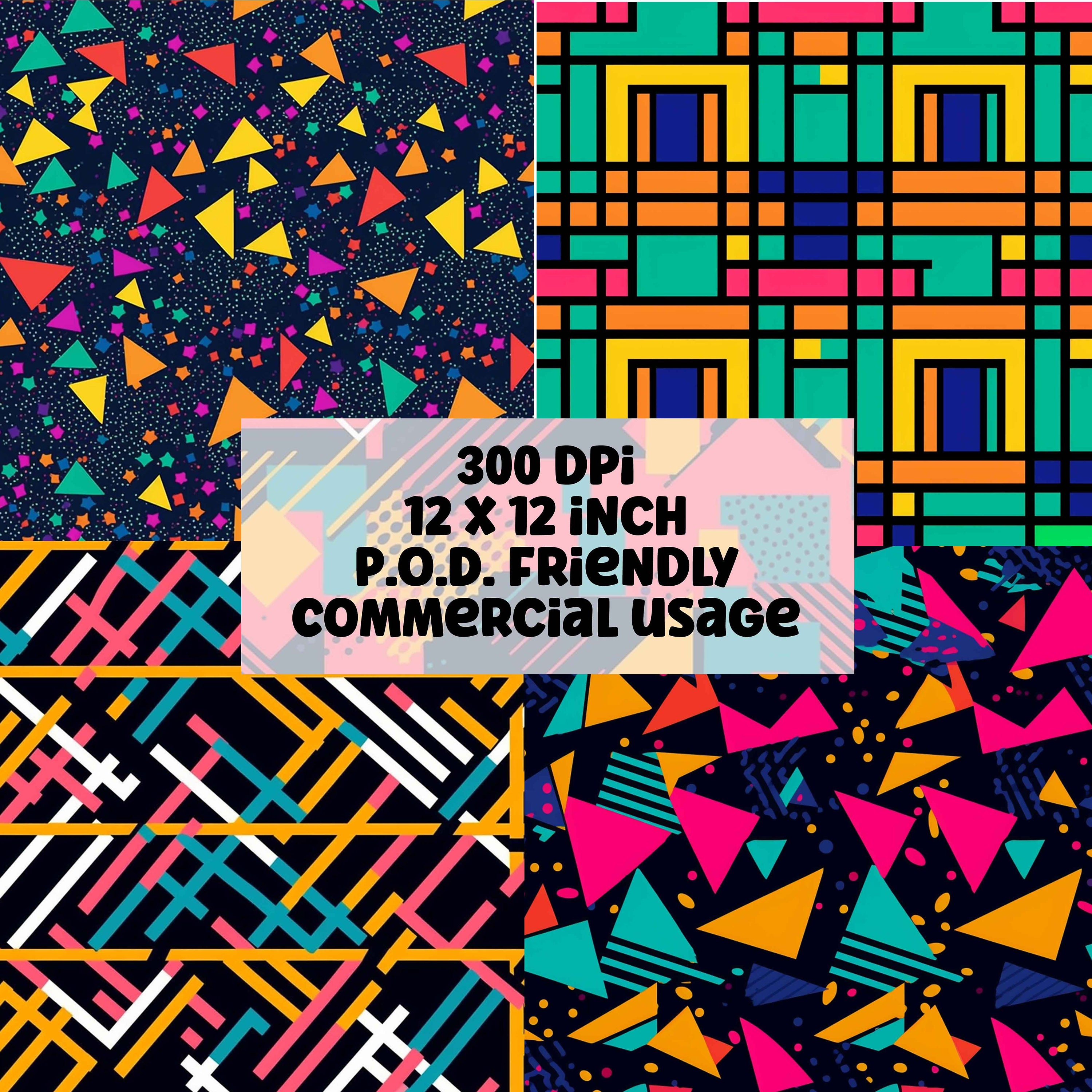 Retro Seamless Digital Papers 80s and 90s Themed - Etsy