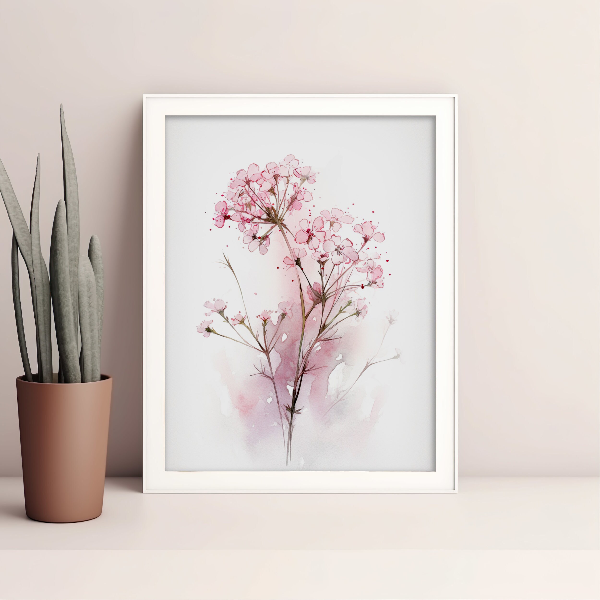 Flowers Bundle, Set of 9 Digital Wall Art, Home Décor Set, Abstract ...
