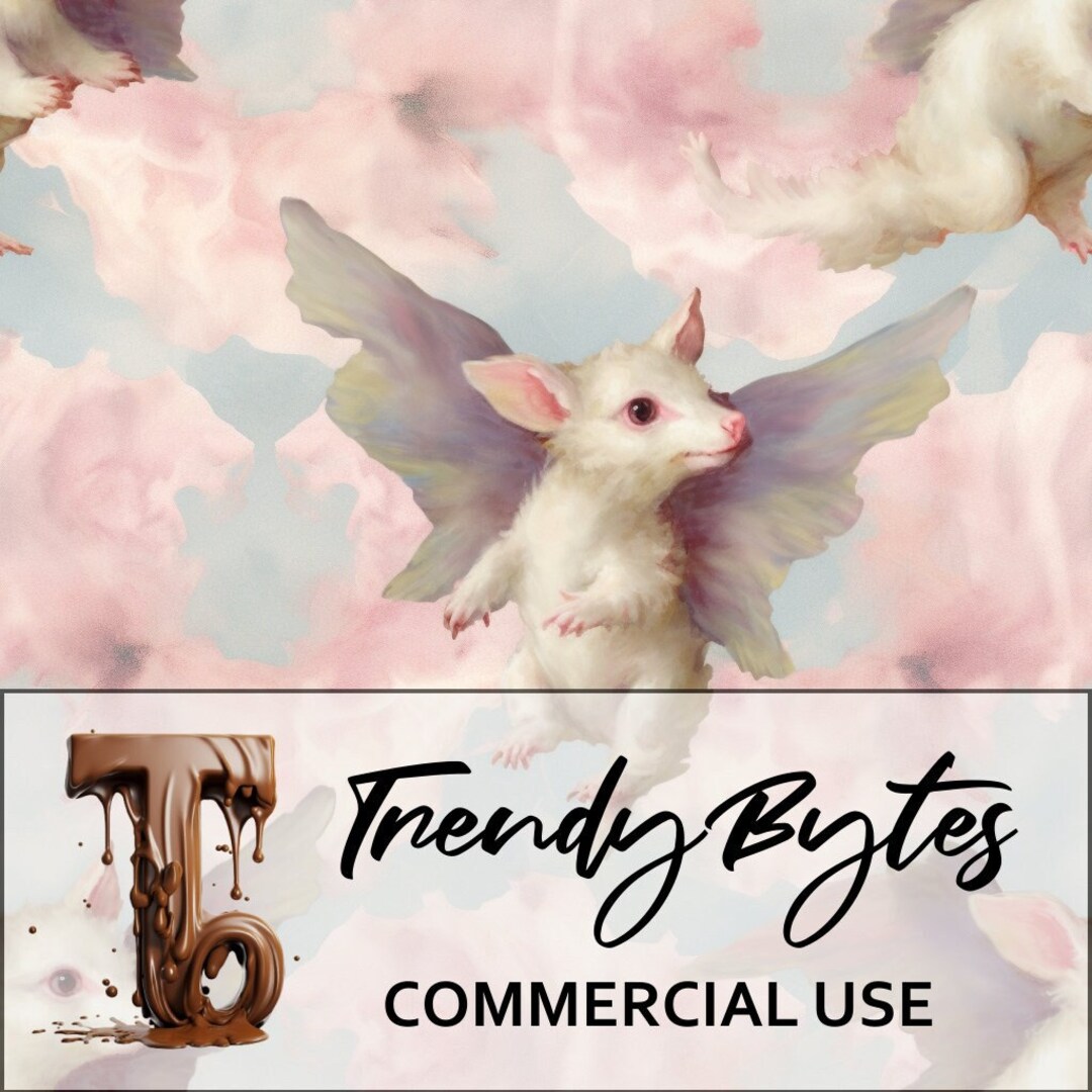 Heavenly Opossums Seamless Repeating Pattern for Commercial Use ...