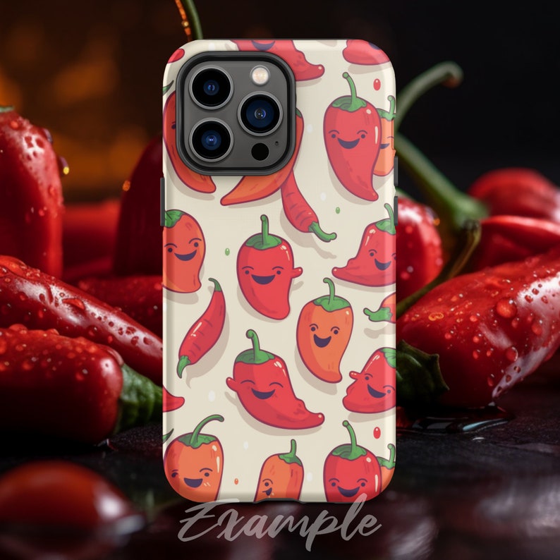 Cheerful Chile Peppers Seamless Pattern Adorable Digital Repeating ...
