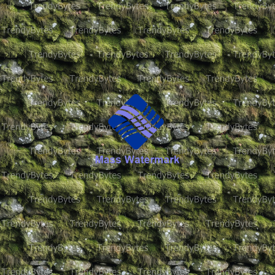 Old Mossy Stone Wall Realistic Seamless Pattern Digital Repeating ...
