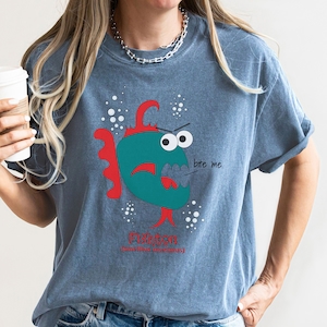 Fishton© T-shirt, Fish Themed T-shirt, Cute Cartoon Fish Shirt, Cartoon ...