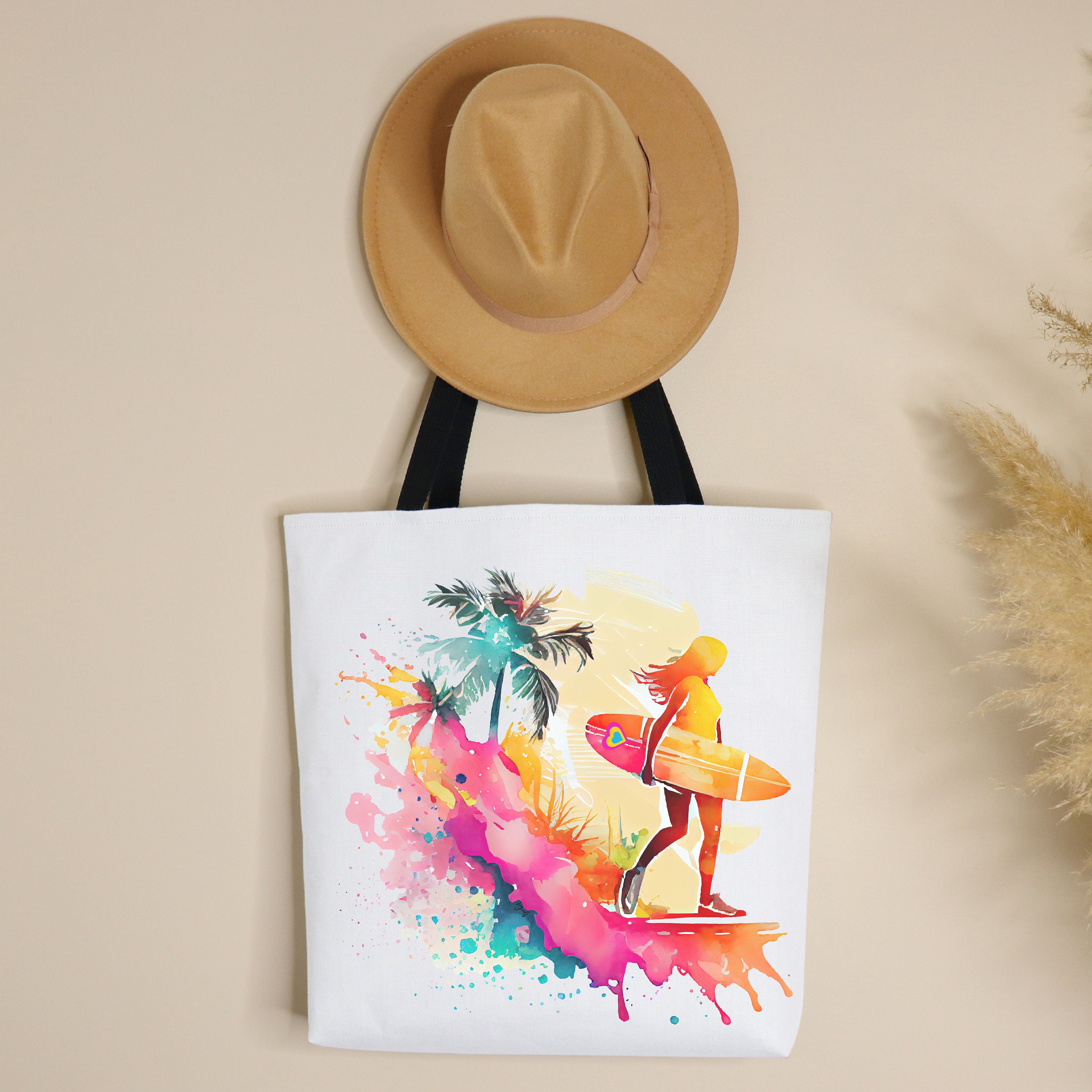 Surfer Girl Beach Bag Summer Beach Bag Vacation Beach Tote - Etsy