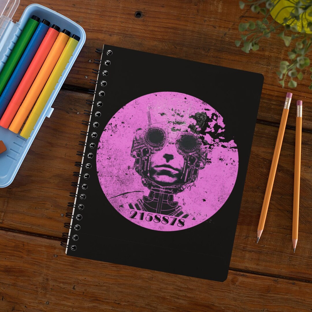 Sci-fi Droid Spiral Notebook: Eerie Pink Halloween Journal - Etsy