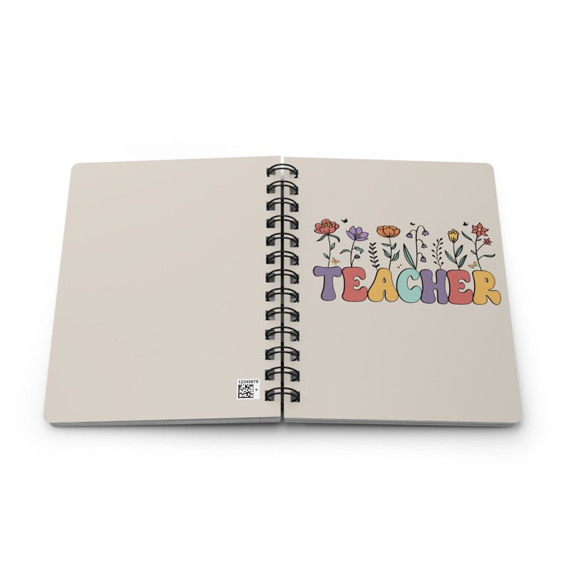 Teacher Floral Spiral Bound Journal, Gift for Teacher, Teacher ...