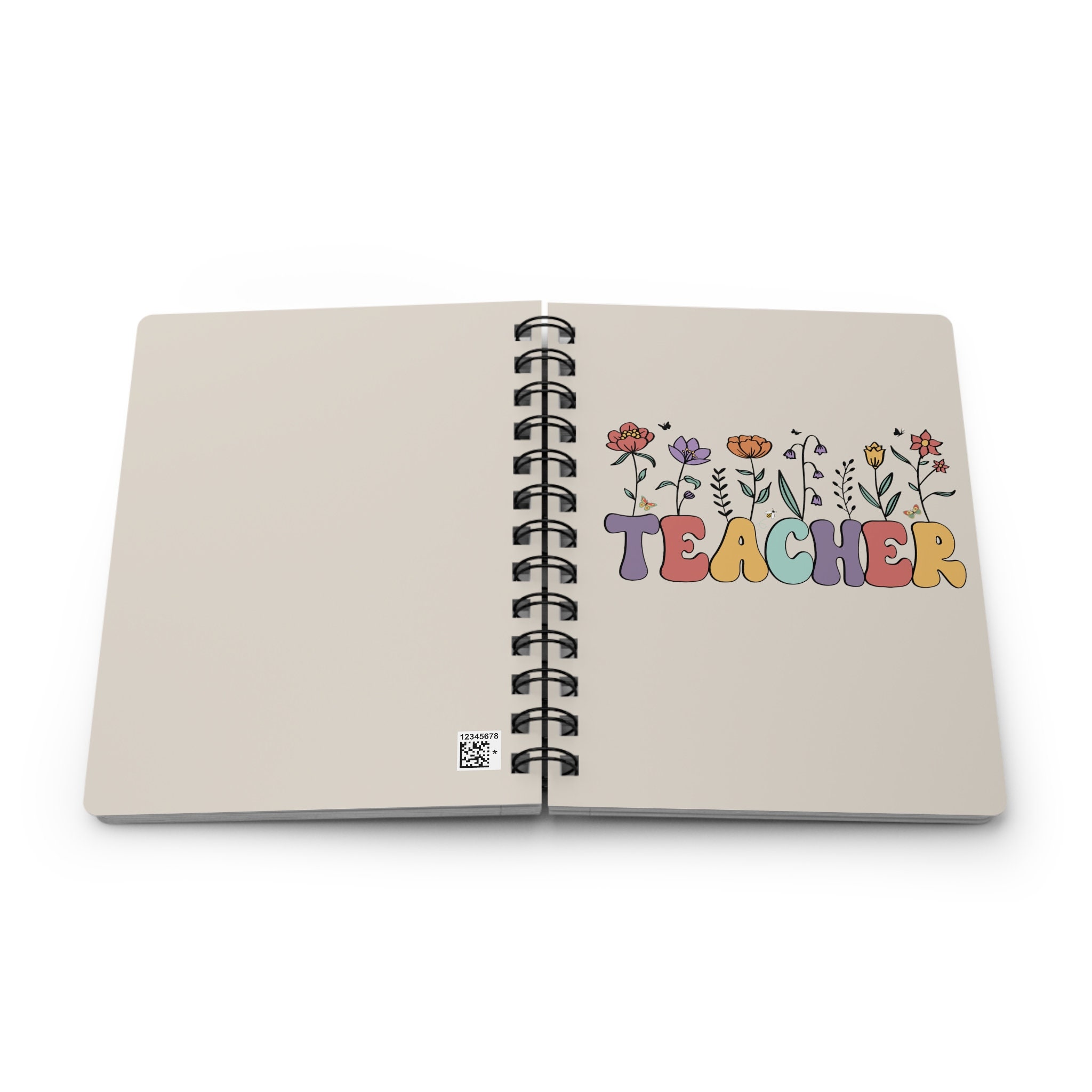 Teacher Floral Spiral Bound Journal, Gift for Teacher, Teacher ...