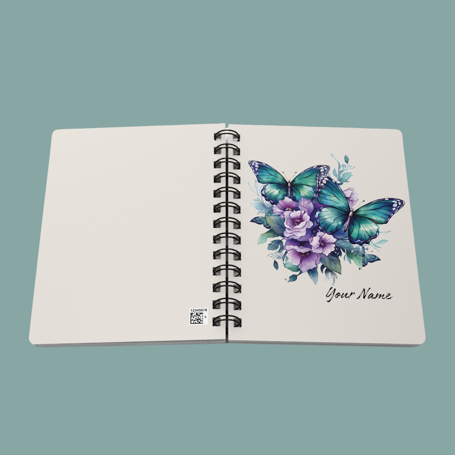 Personalized Butterflies Spiral Bound Journal 5X7, Custom Butterfly ...