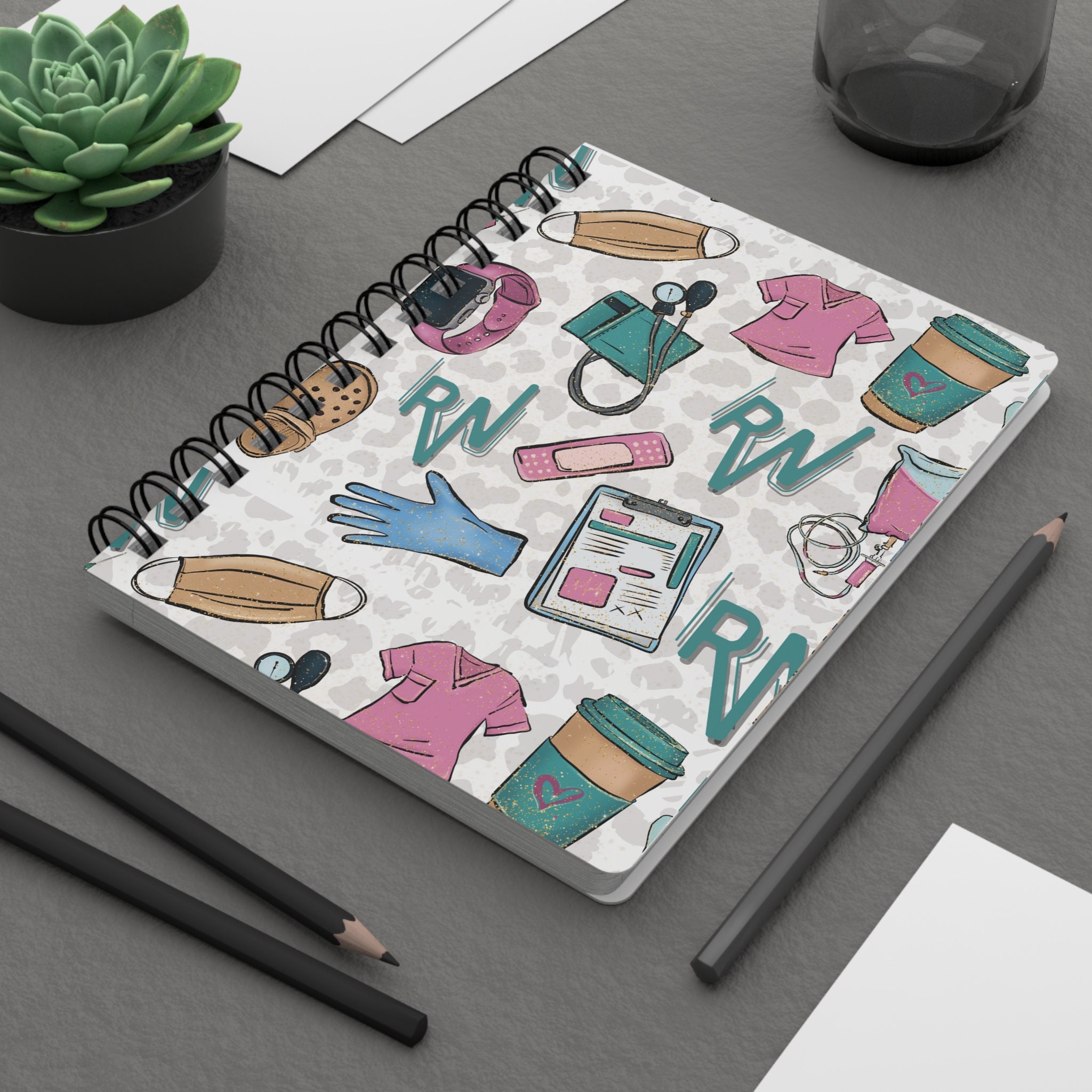 Registered Nurse Spiral Bound 5X7 Notebook, RN Journal, Registered ...
