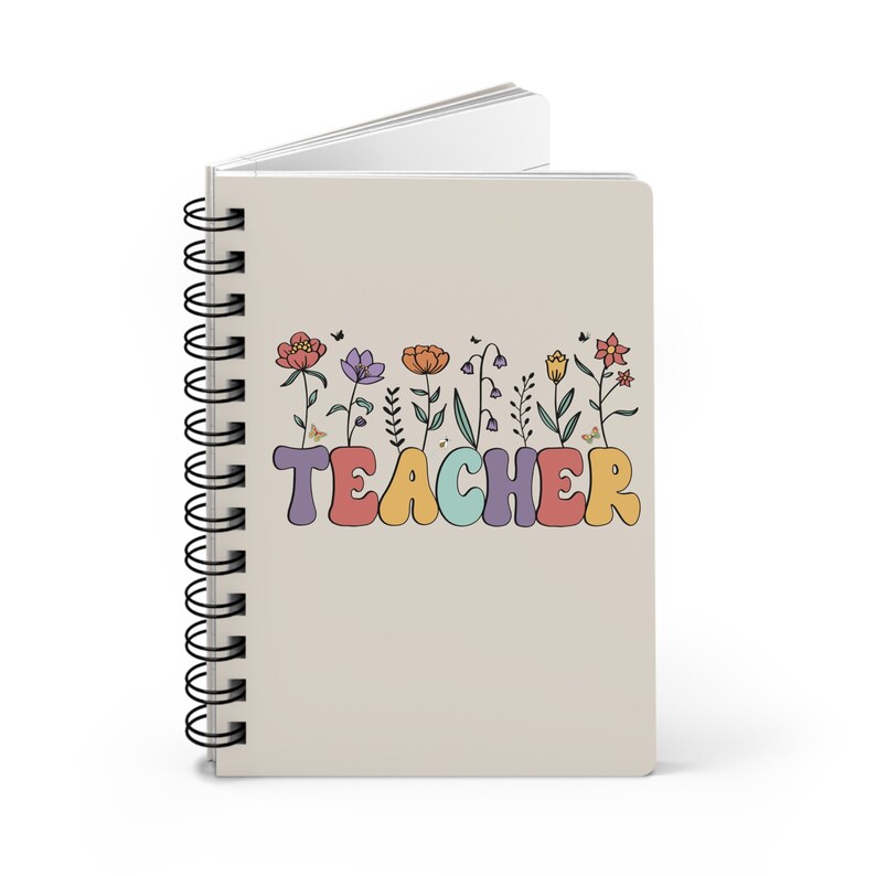 Teacher Floral Spiral Bound Journal, Gift for Teacher, Teacher ...