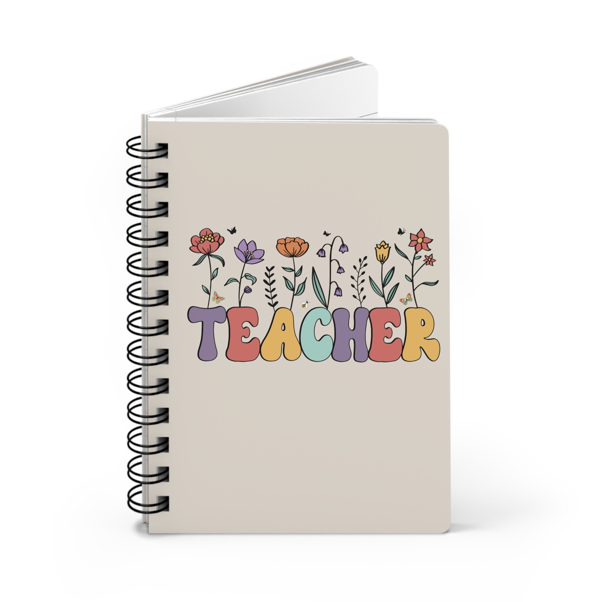 Teacher Floral Spiral Bound Journal, Gift for Teacher, Teacher ...