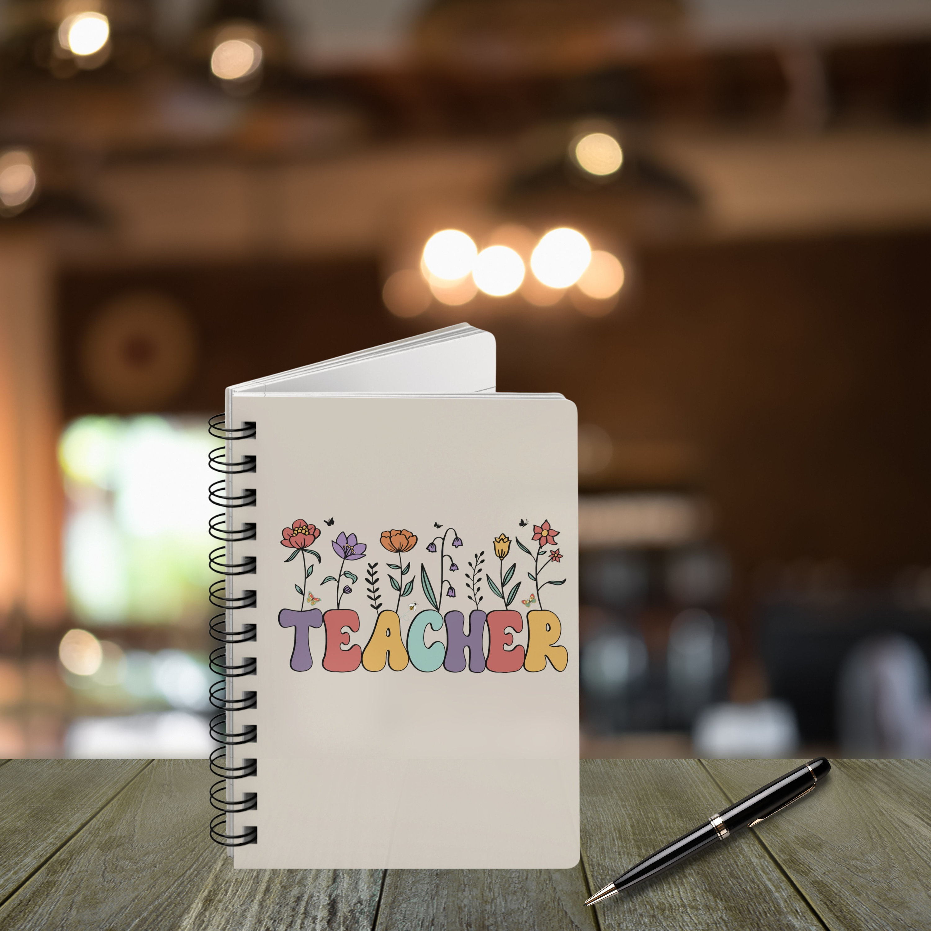 Teacher Floral Spiral Bound Journal, Gift for Teacher, Teacher ...