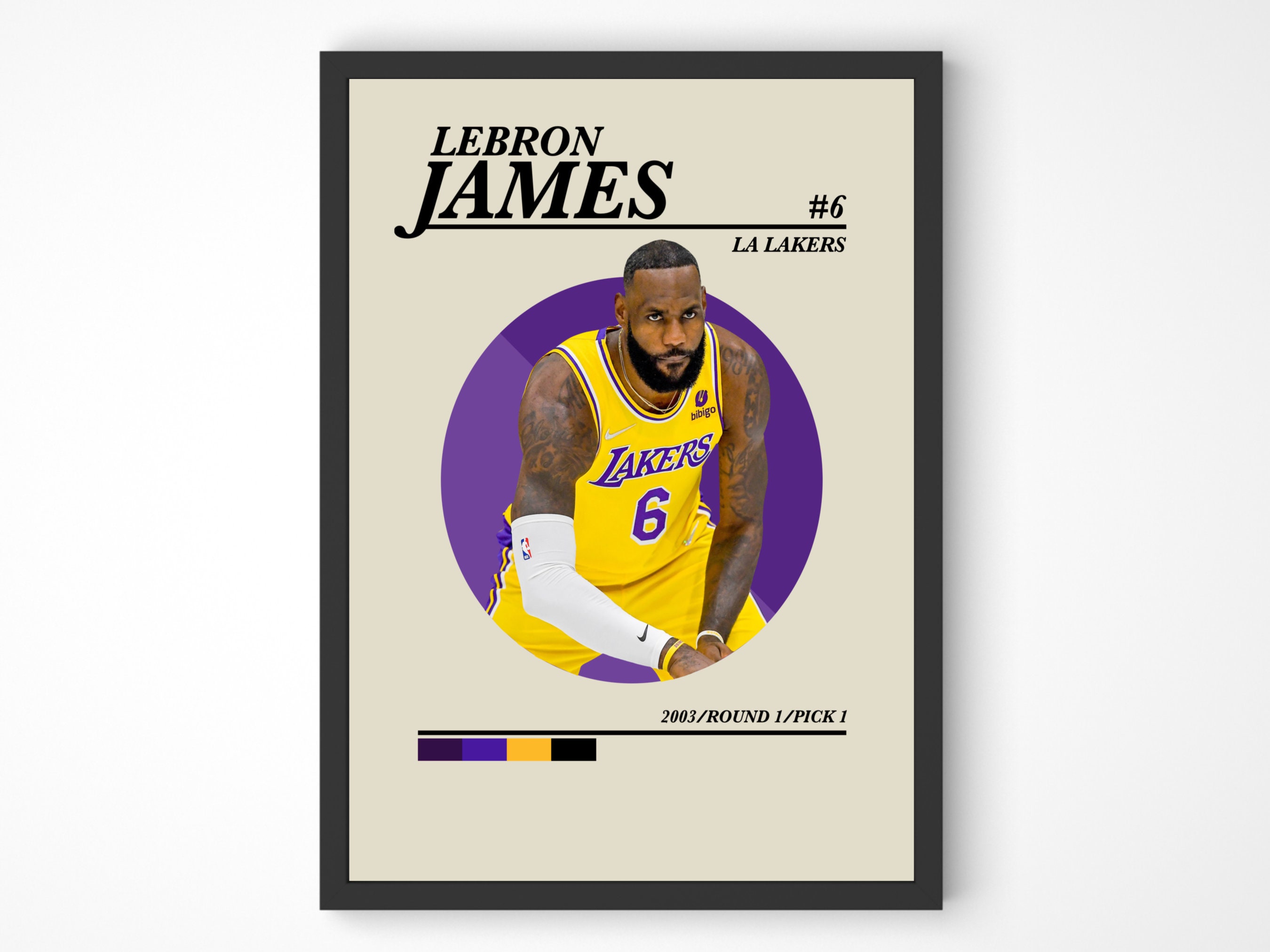 Lebron James Poster, Los Angeles Lakers Art Print, Minimalist ...