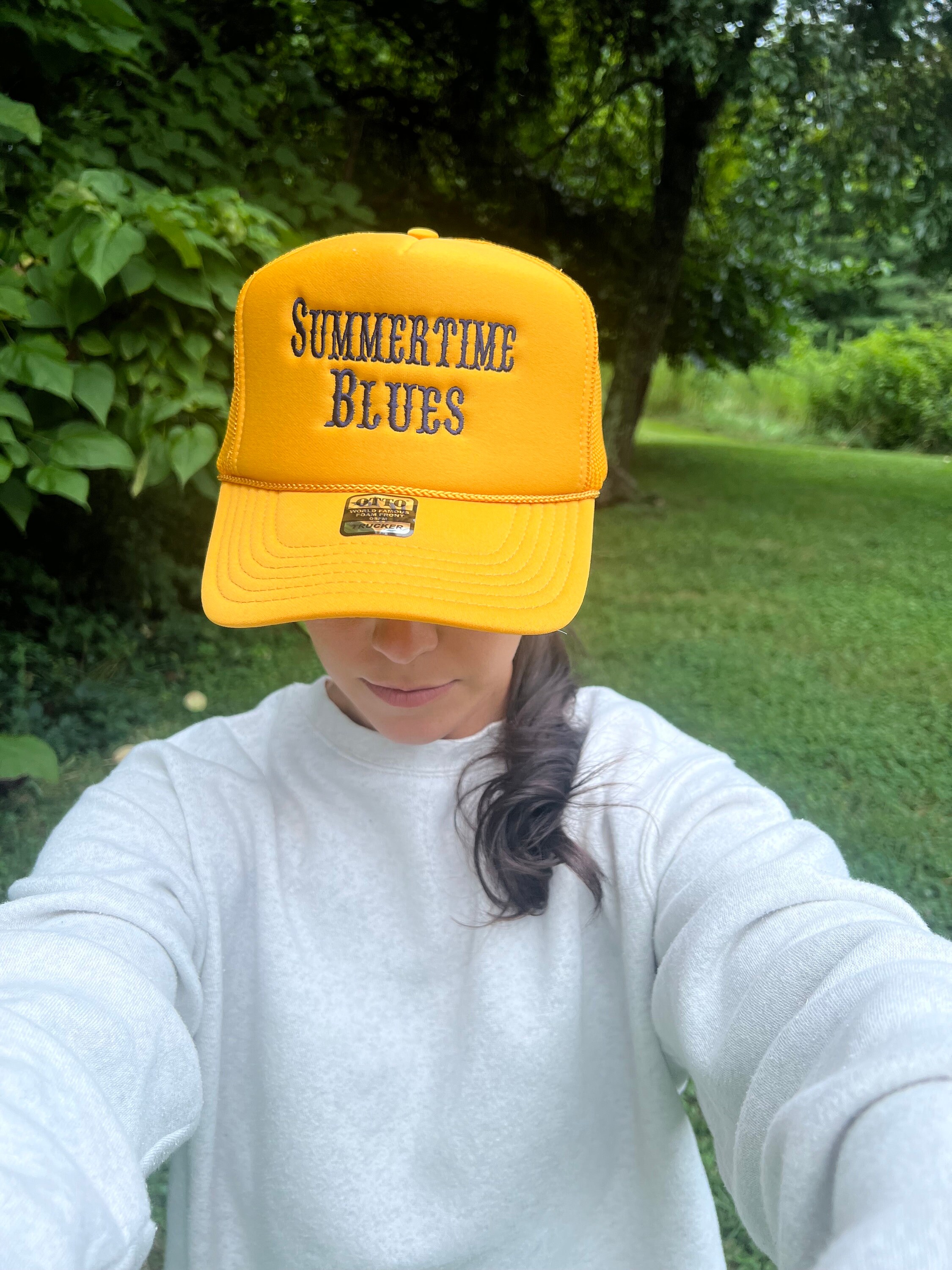 Summertime Blues Zach Bryan Trucker Foam Hat - Etsy