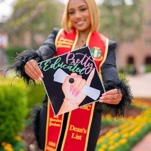 AKA Graduation Cap | PRINTED Grad Cap Design | Alpha Kappa Alpha ...