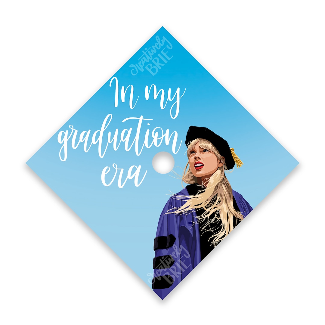 Graduation Era Grad Cap Design | Swiftie Grad Cap | PRINTED Graduation ...
