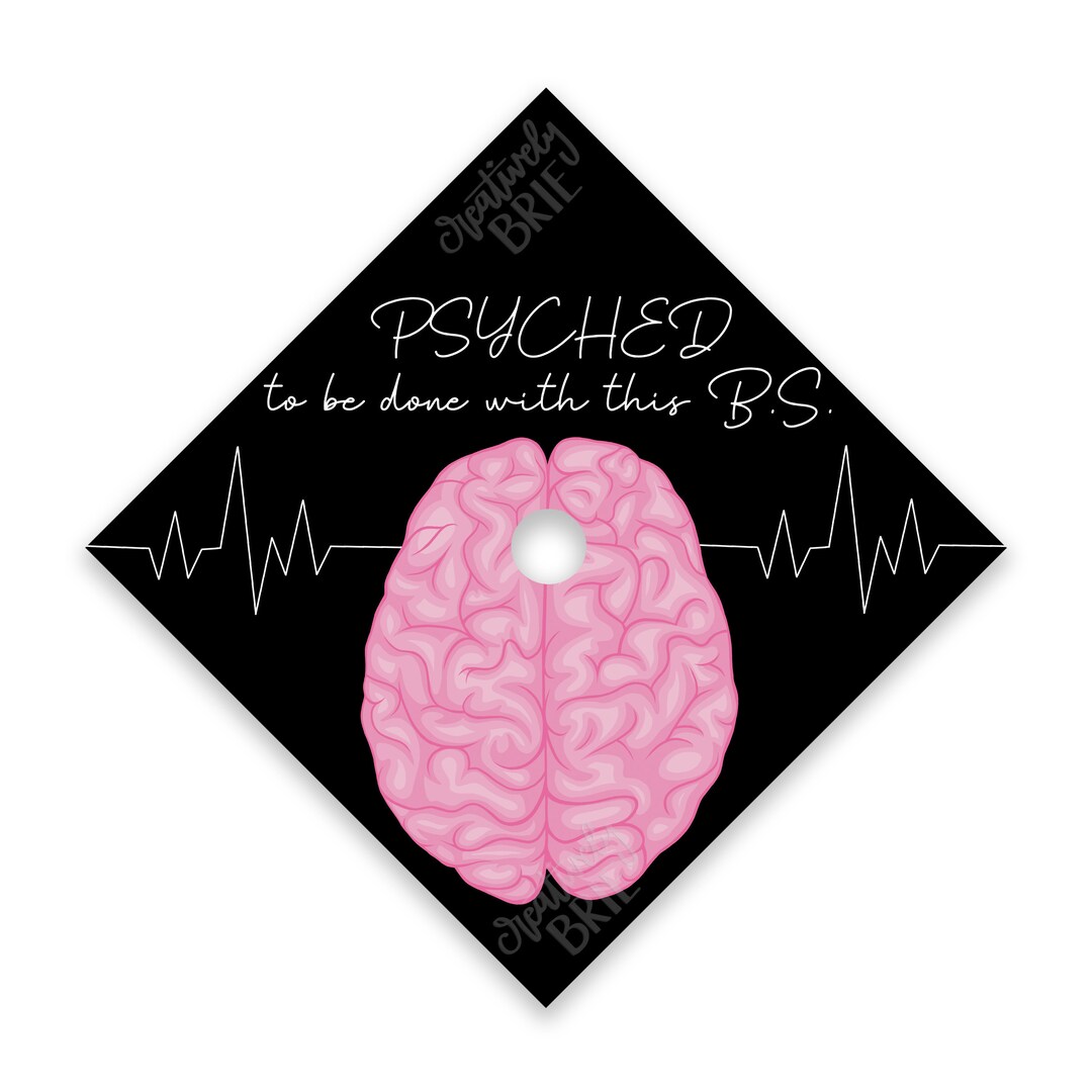 Psychology Grad Cap Design PRINTED Graduation Cap Design Done With This ...