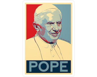 Funny Pope John Paul II With Sunglasses Catholic Sticker - Etsy
