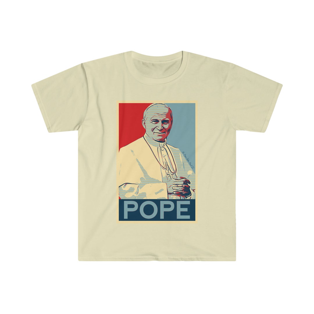 St. Pope John Paul II Shepard Fairey Style Unisex Softstyle T-shirt - Etsy