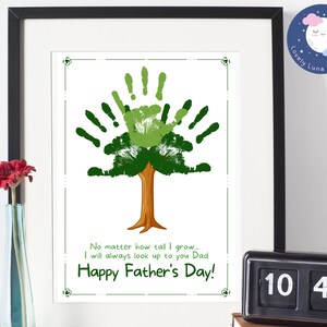 Fathers Day Personalized Handprint Craft DIY Art Gift for Dad Fathers ...