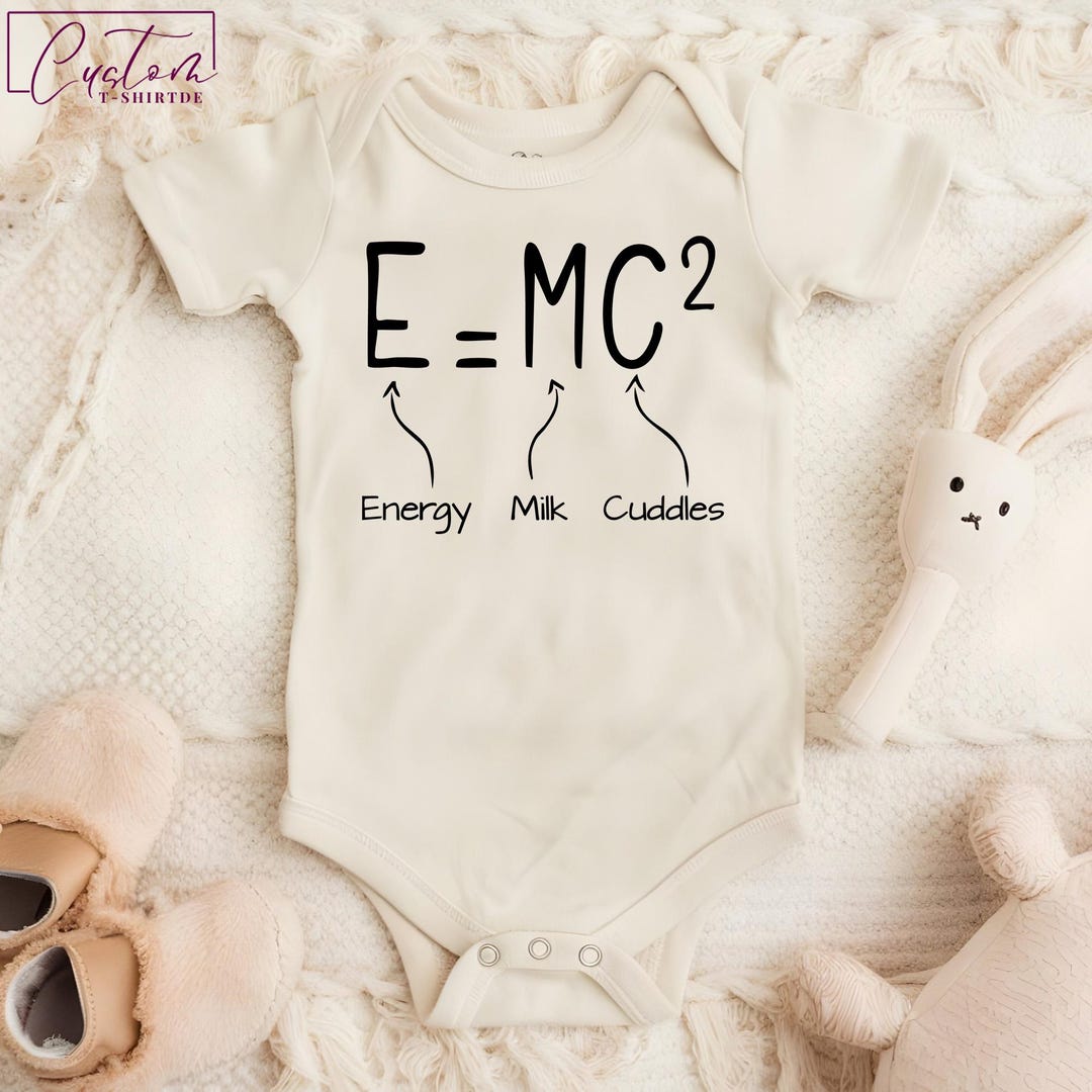 E=MC Nerdy Baby Onesie, Physics STEM Outfit - Etsy