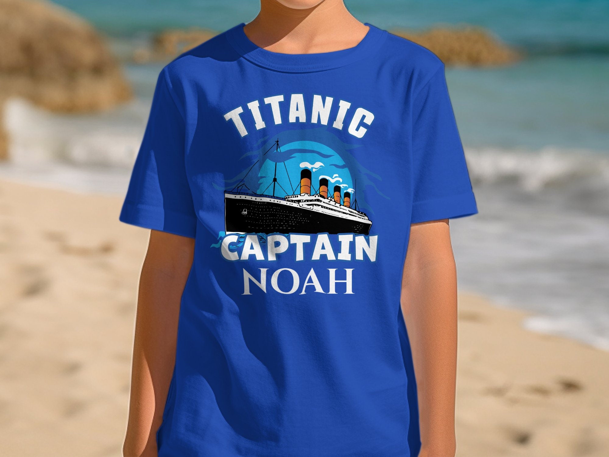 Titanic Captain Boys T-shirt, Custom Name, Titanic Girls Shirt ...
