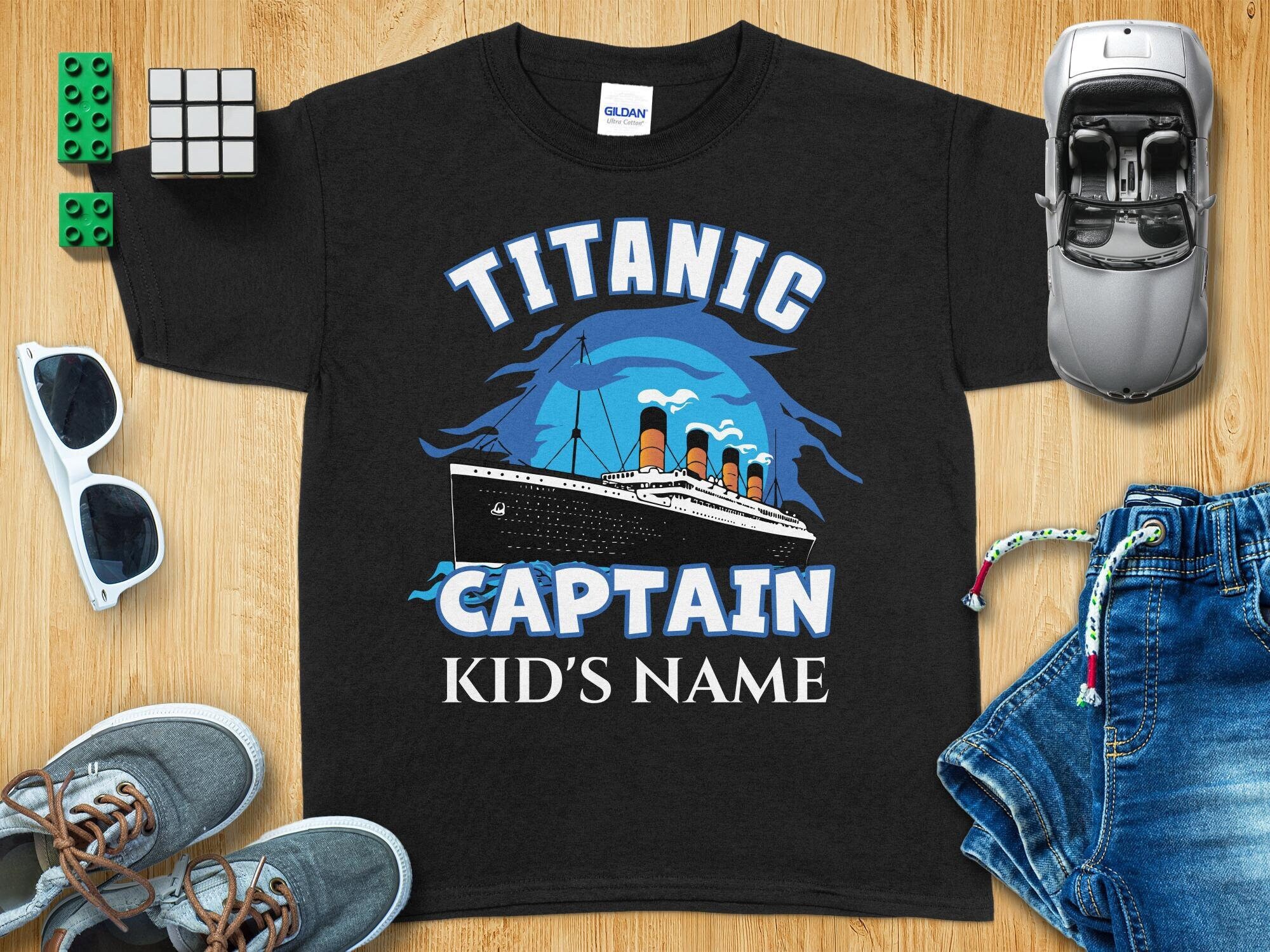 Titanic Captain Boys T-shirt, Custom Name, Titanic Girls Shirt ...