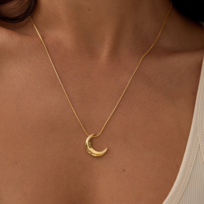 Crescent Moon Snake Chain - Etsy