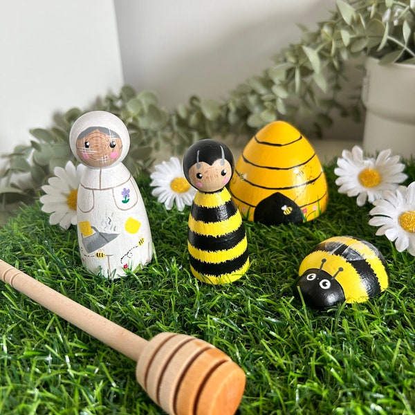 Bee Peg Doll - Etsy UK