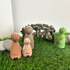 Three Billy Goats Gruff Peg Dolls - Etsy UK