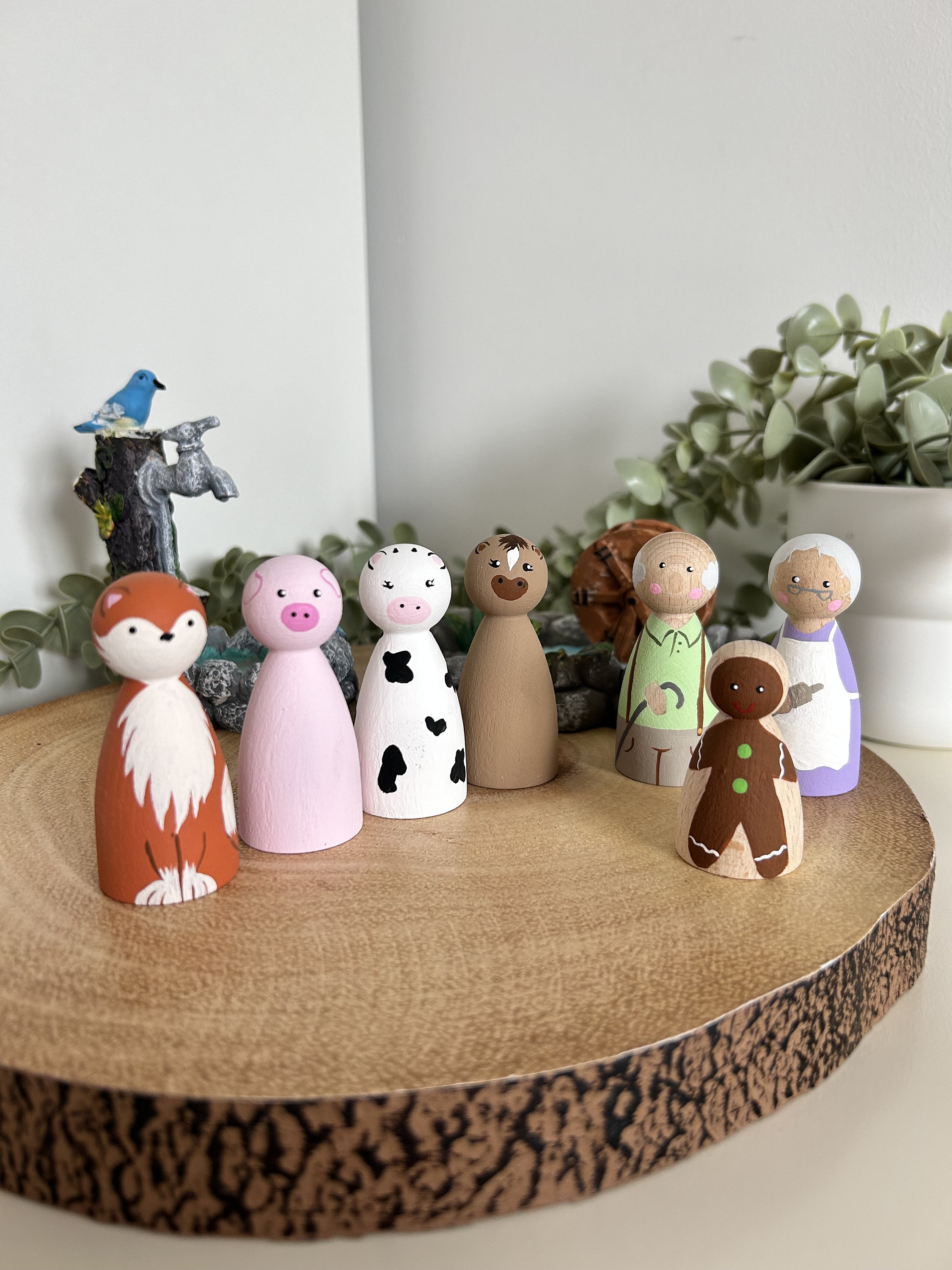 The Gingerbread Man Peg Dolls - Etsy UK
