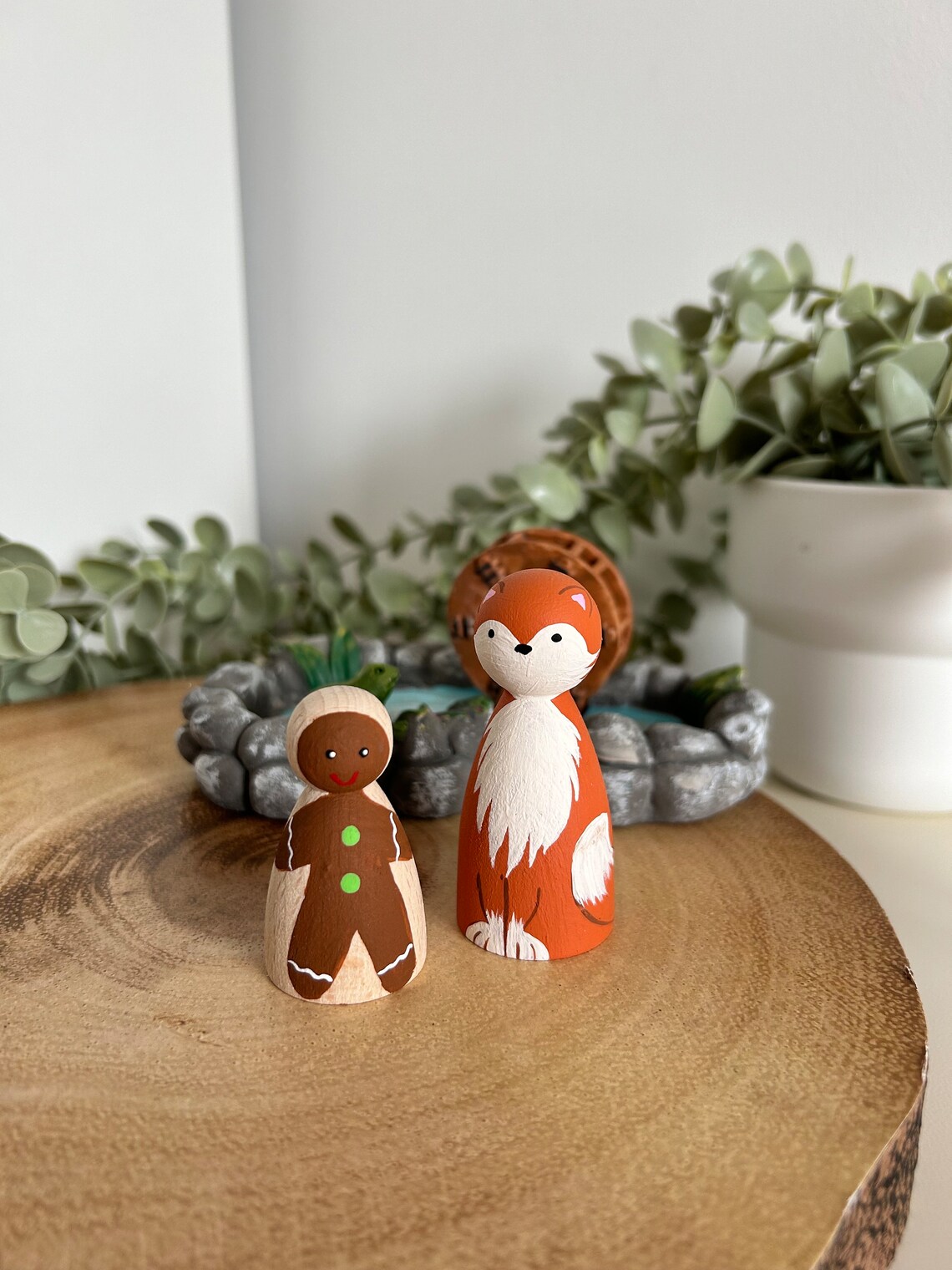 The Gingerbread Man Peg Dolls - Etsy UK