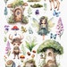 Fairy Garden Clipart, Flowers a Faun Clipart and Cute Snail, 45 Png ...