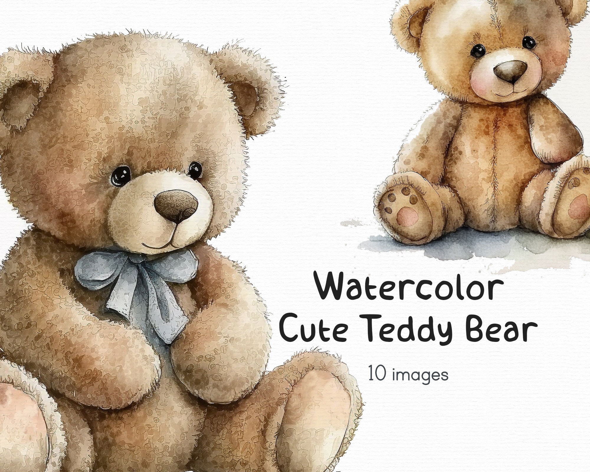 Teddy Bear Clipart, Cute Bear Clipart, Animal Clipart, Brown Teddy Bear ...