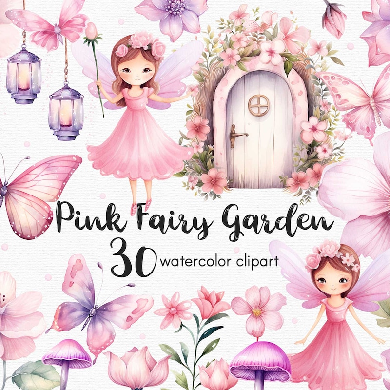 Fairy Garden Clipart - Etsy