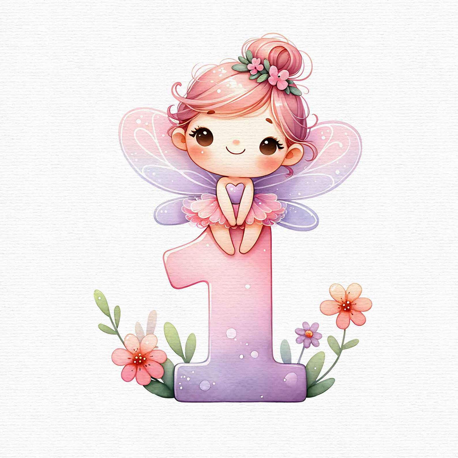 Fairy Clipart, Fairy Garden Clipart, Numbers Clipart, 11 Png Files With ...