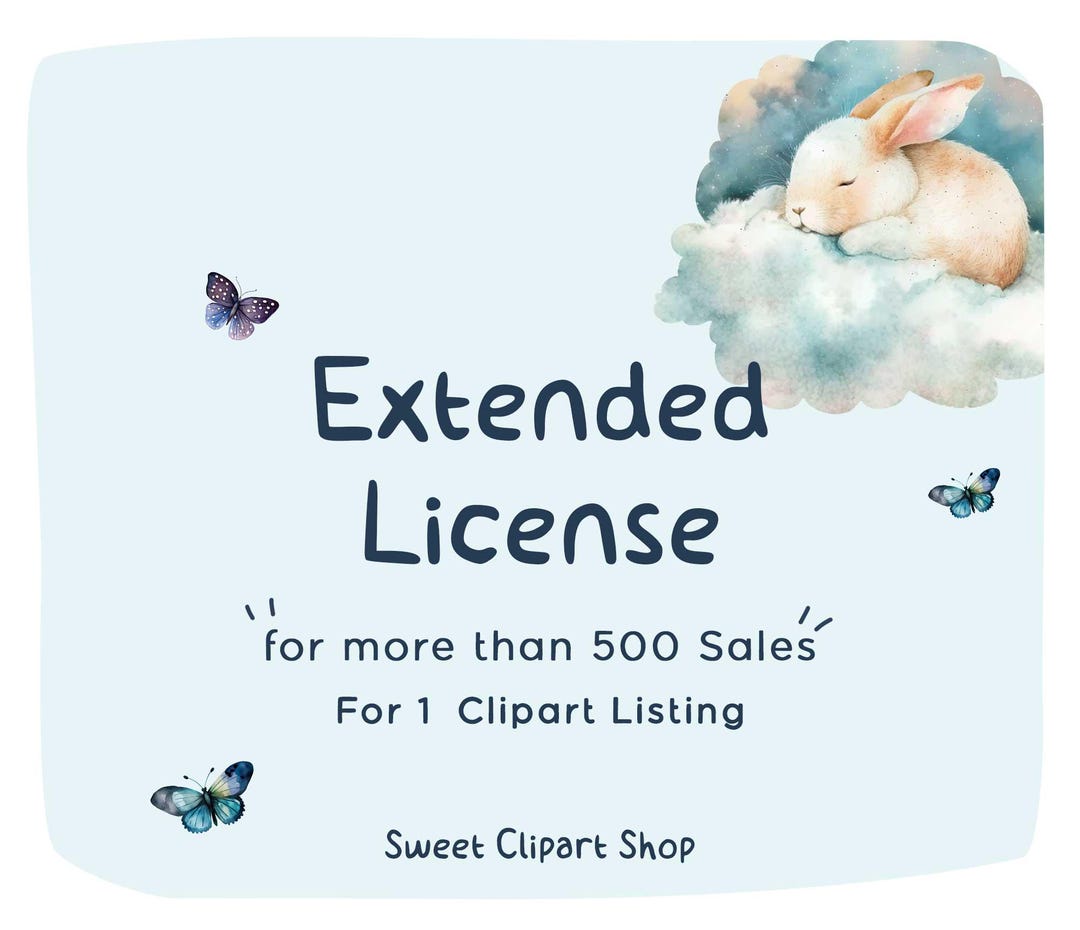 Extended License: Clipart SET > 500 Sales - Etsy