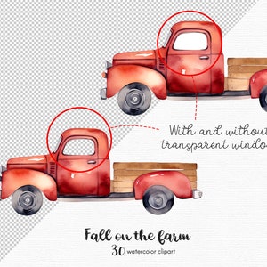 Fall Cipart, Autumn Farm Clipart, Red Truck, 30 Png Files With ...